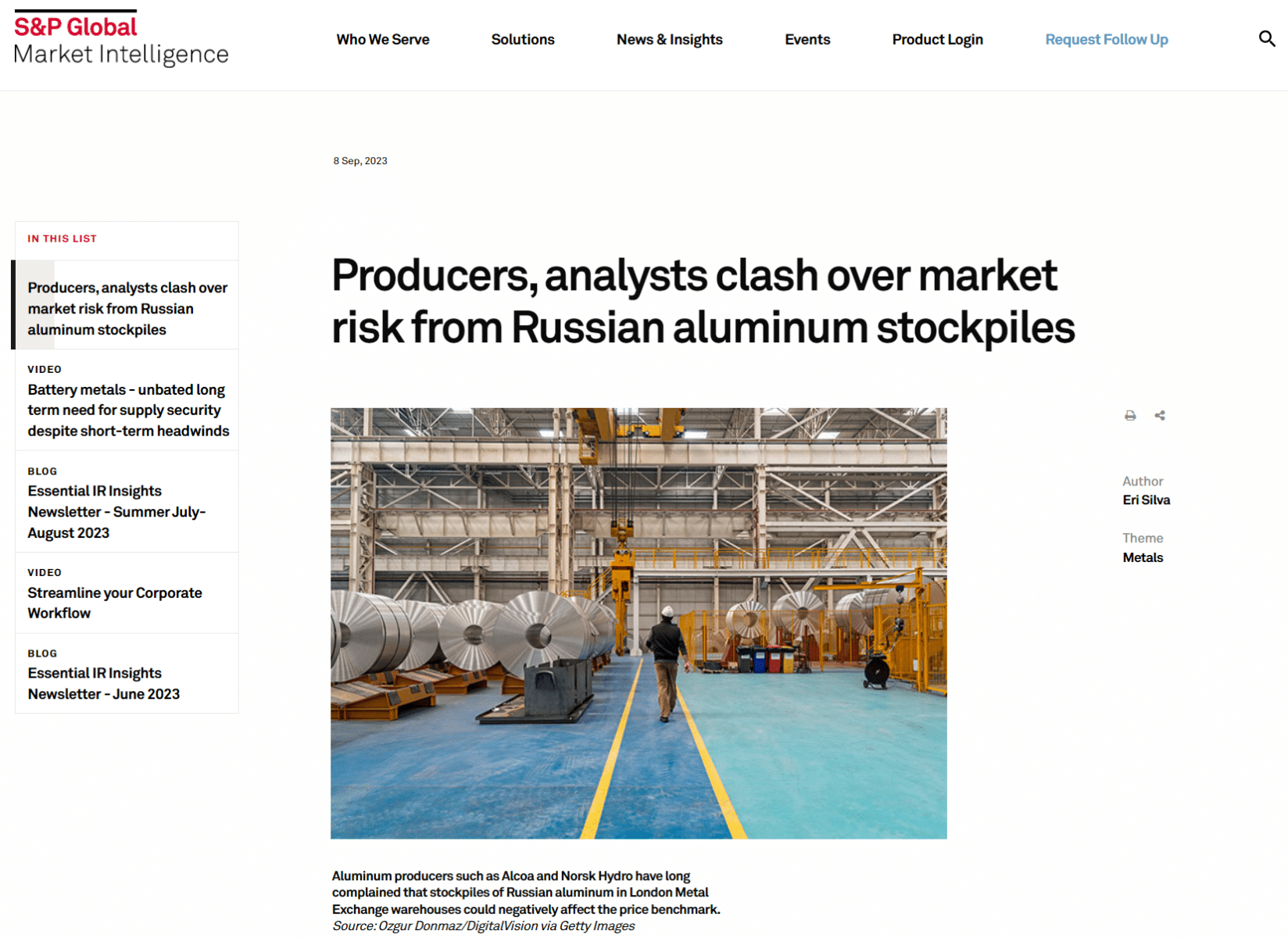 Producers, analysts clash over market risk from Russian aluminum ...